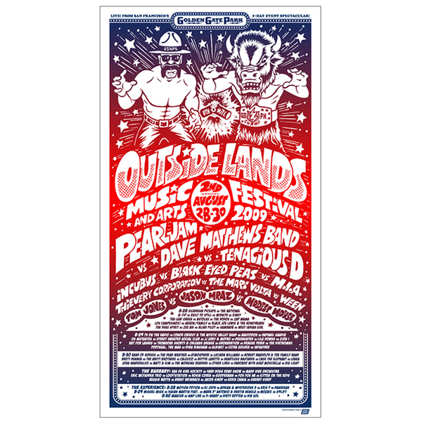 Outside Lands Music and Arts Festival 2009 San Francisco, CA Poster ...